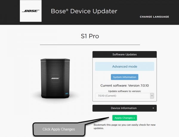 S1 Pro Firmware Update - Bose Portable PA Encyclopedia